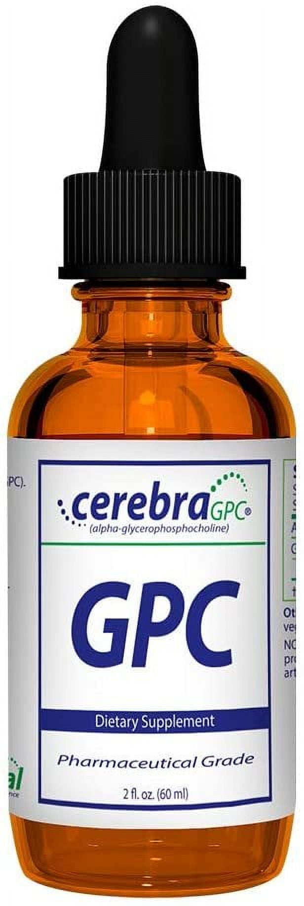 Nutrasal Cerebra GPC Liquid - 2 Fl. Oz. 60mL, 600mg Alpha GPC, Memory ...