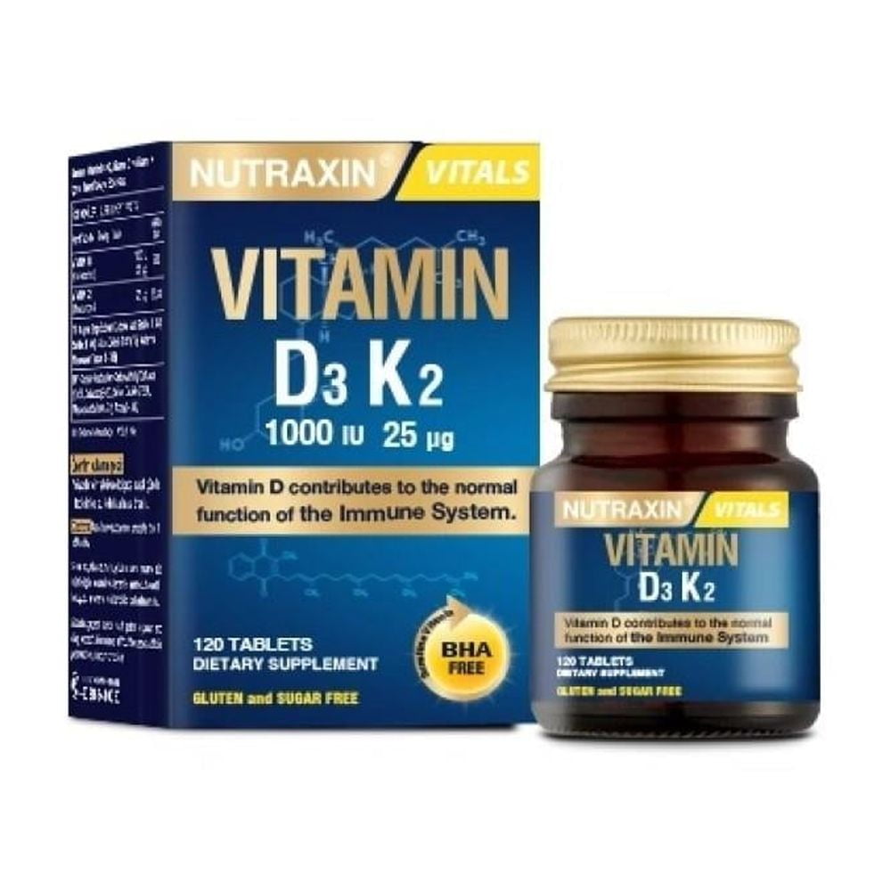 Nutraxin Vitamin D3K2 120 Tablets - Walmart.com