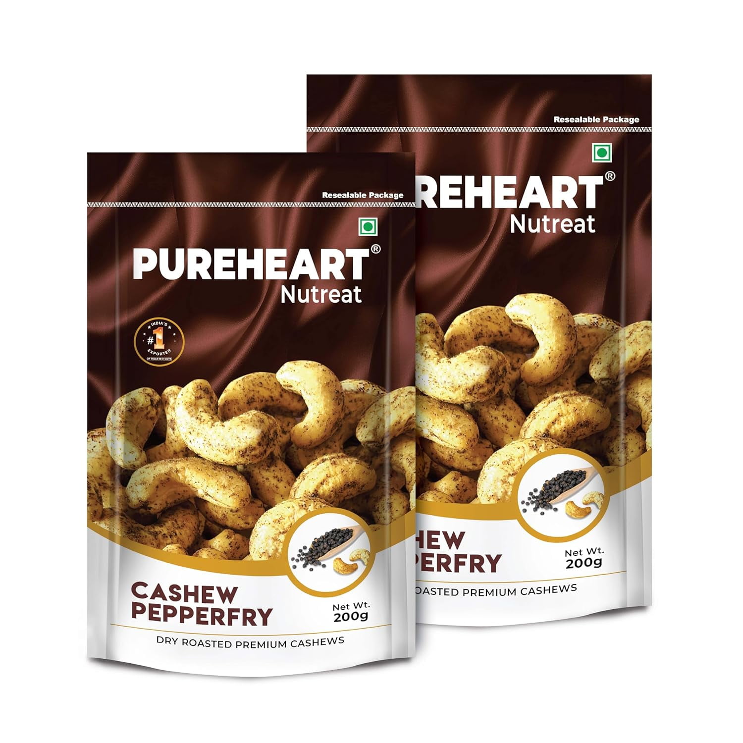 Nutreat Pepperfry Cashews By Pureheart 200gm, 7.0 Ounce | Tasty ...