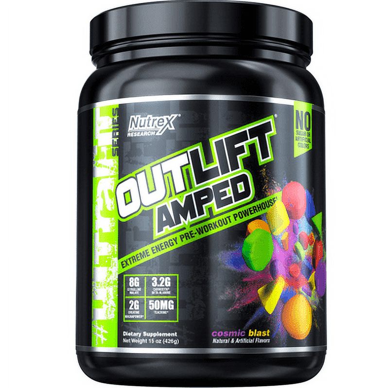 Nutrex Outlift Amped Extreme Energy Pre Workout, Cosmic Blast, 20 ...