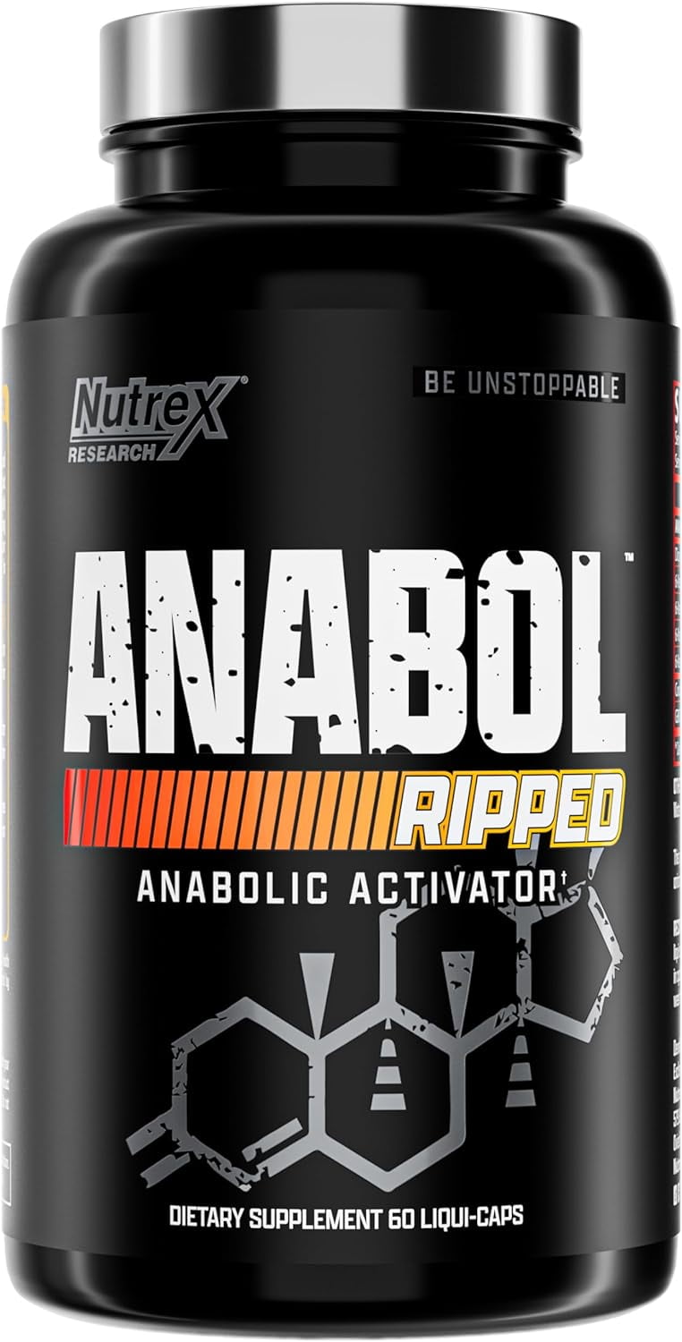 Nutrex Research Anabol Ripped Anabolic Muscle Builder for Men, 2-in-1 ...