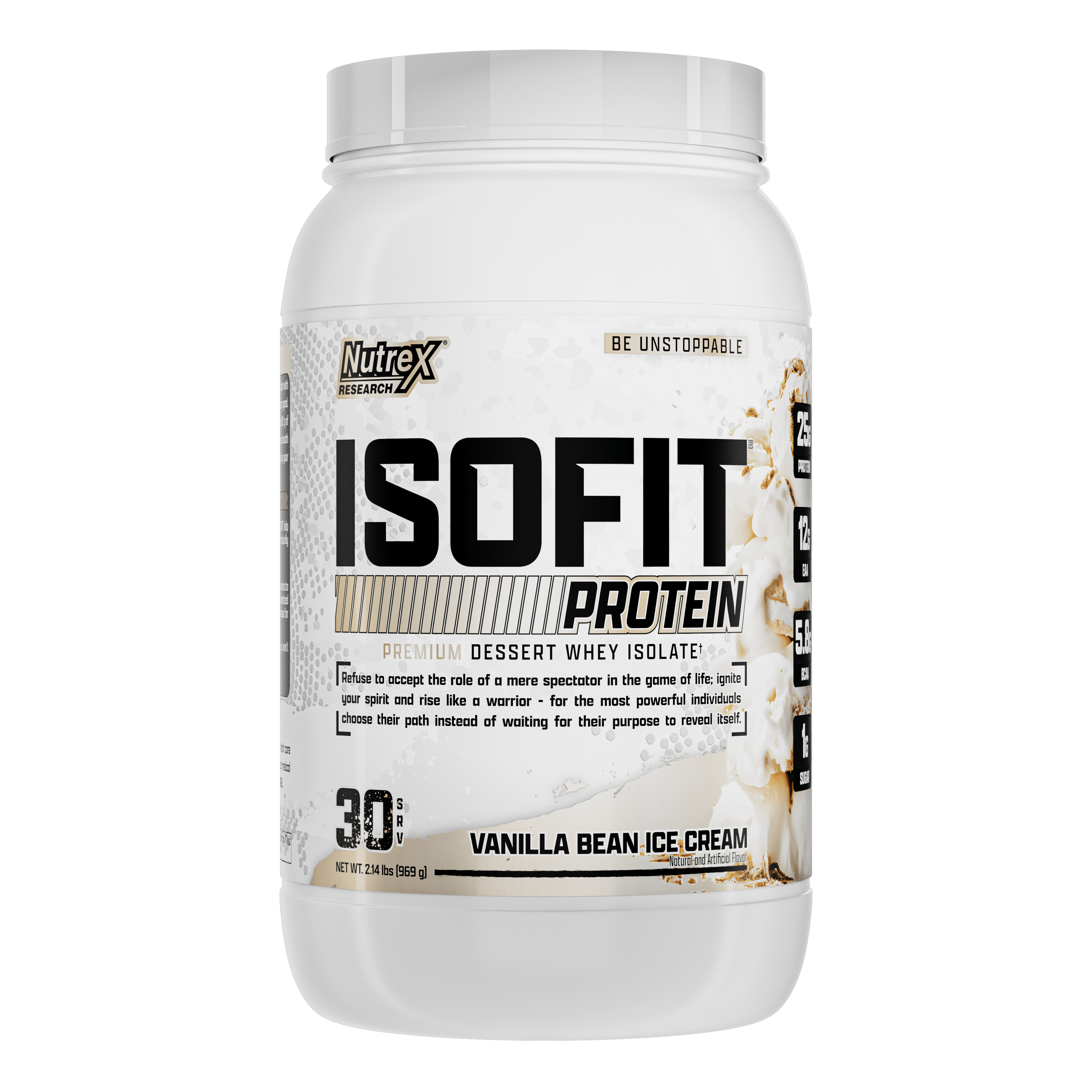 Nutrex Research IsoFit Vanilla Whey Isolate Protein Powder 100% Whey Protein Isolate | Muscle ...