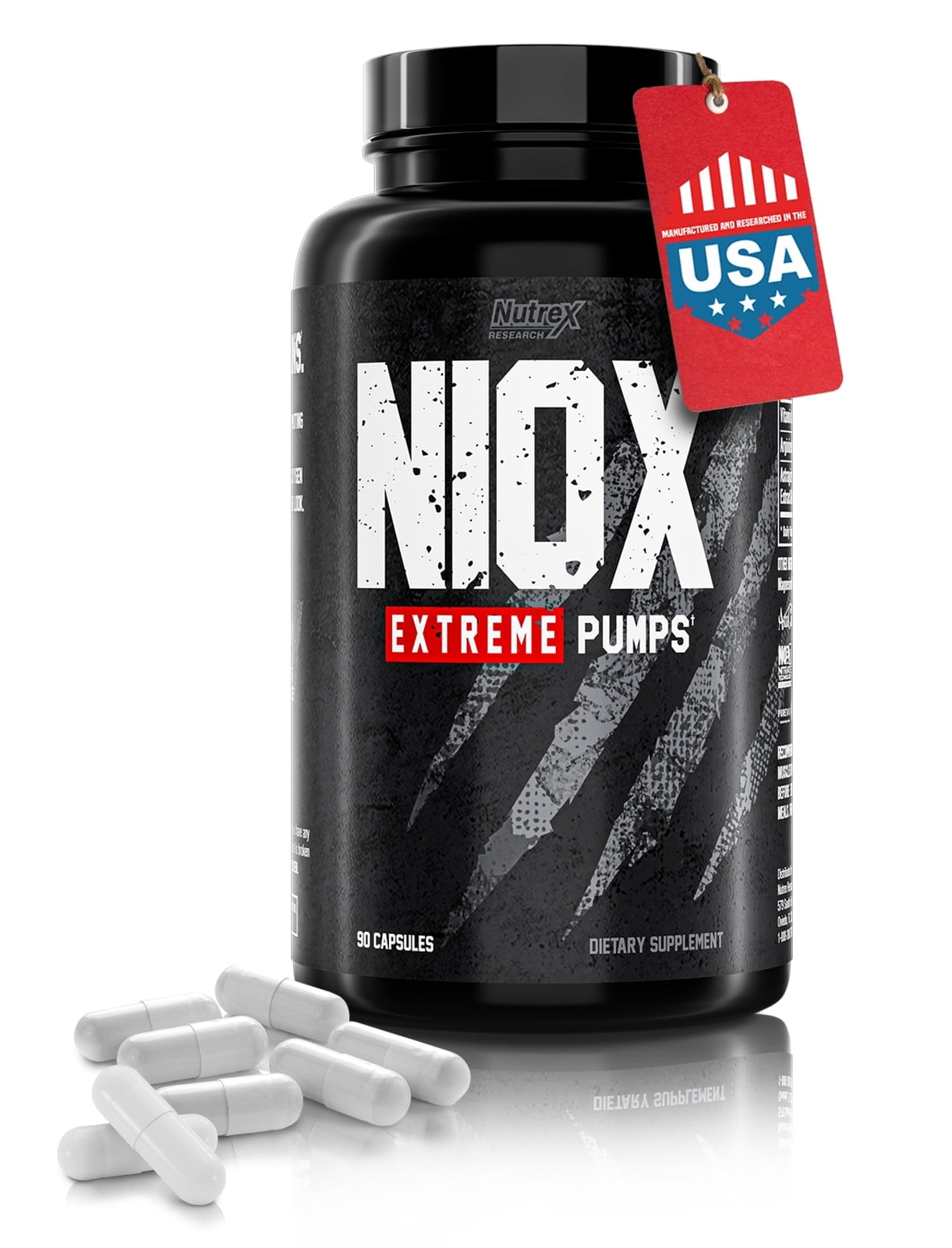 Nutrex Research NIOX Extreme Pumps NO3-T Arginine Nitrate Supplement with Vitamin C and AstraGin ...