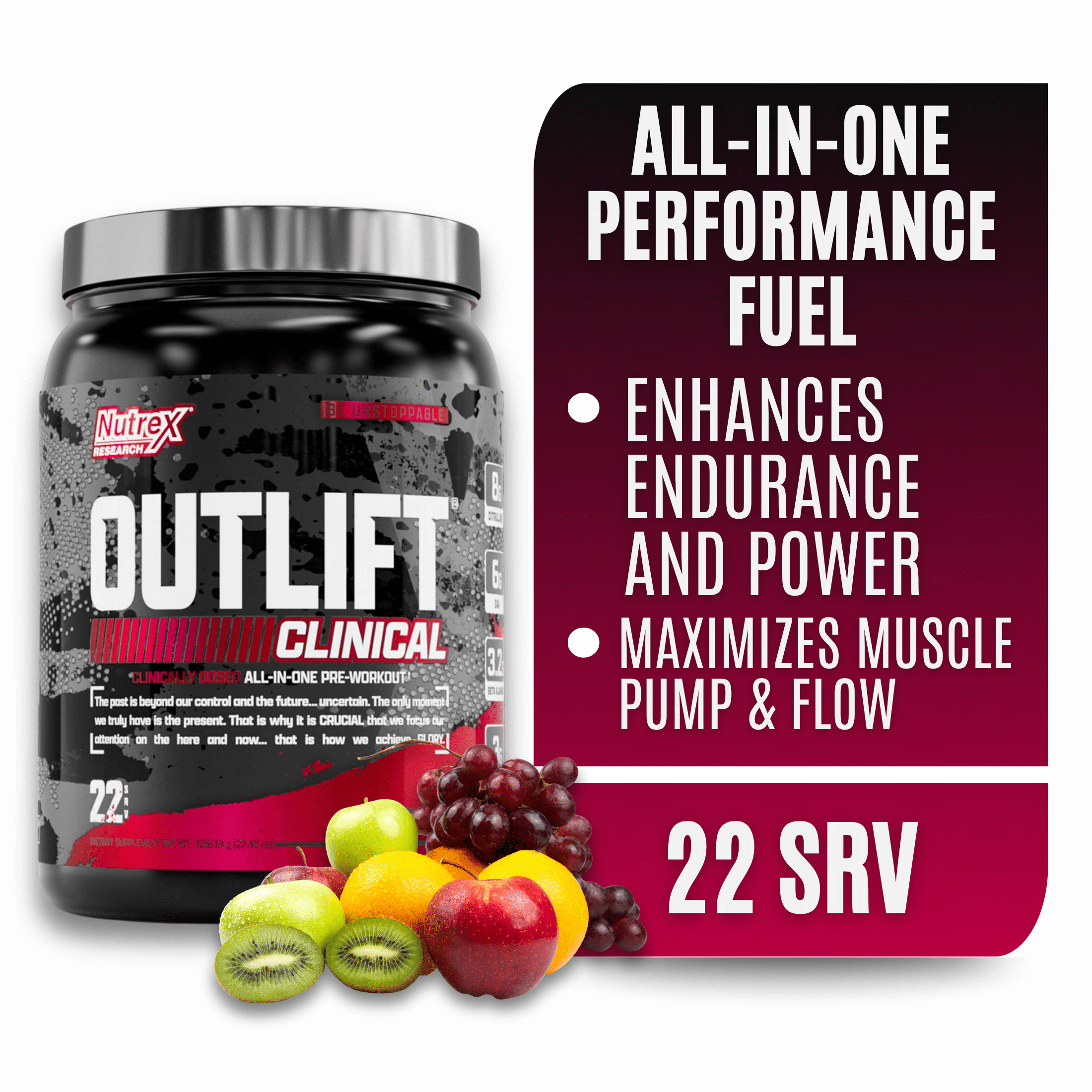 Nutrex Research Outlift Clinical - Clinically Dosed Pre Workout Powder ...