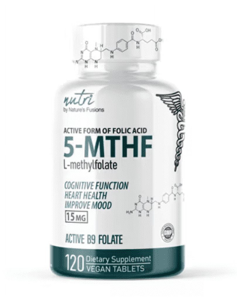 Nutri 5-MTHF L-Methylfolate 15 Mg - 120 Vegan Tablets - Walmart.com