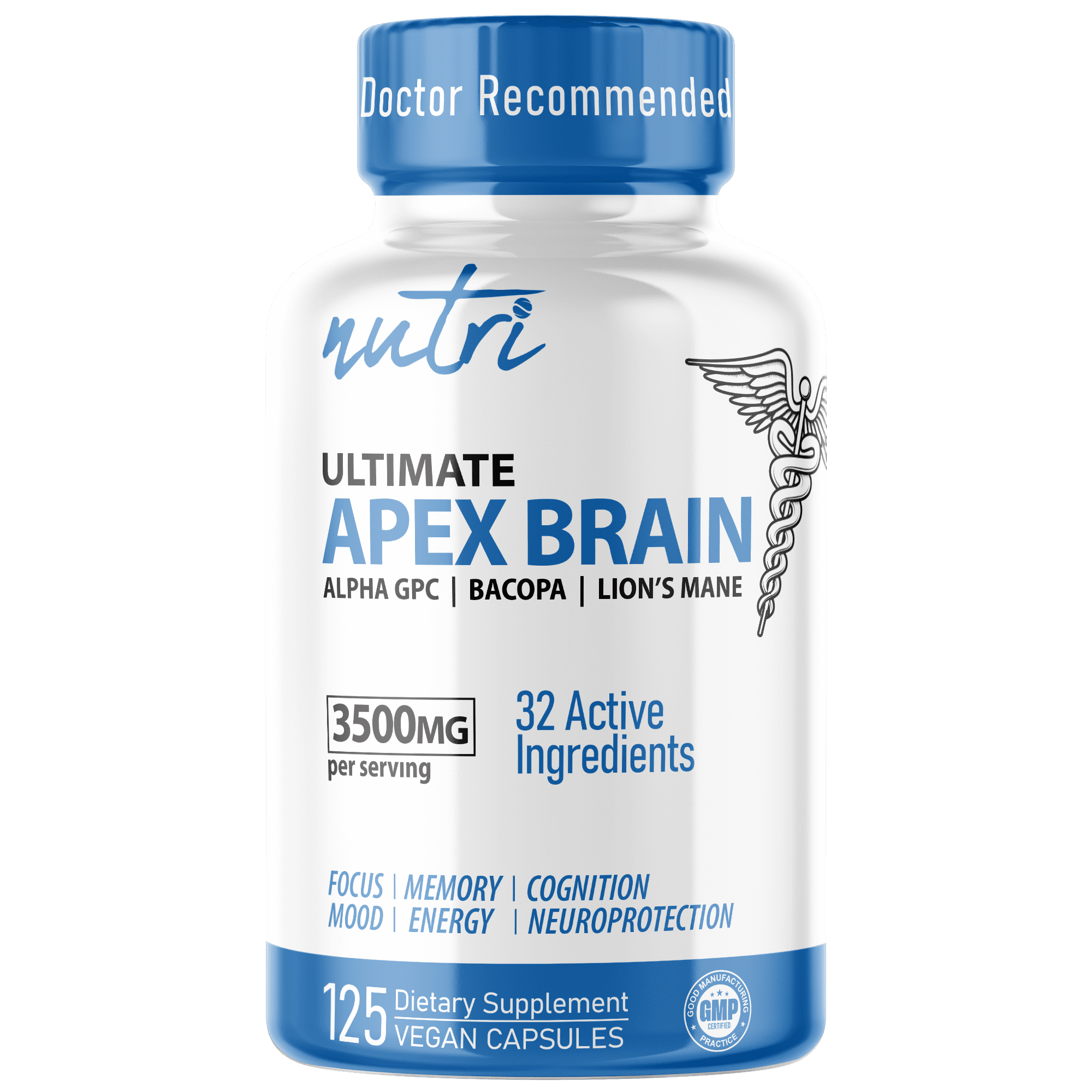 Nutri Apex Brain 3500mg – 125 Capsules - Walmart.com