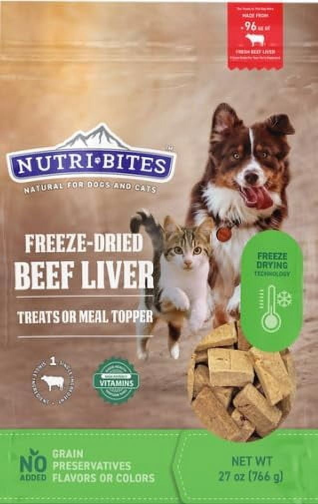 Nutri Bites Freeze Dried Beef Liver Dog & Cat Treats | Healthy Pet ...