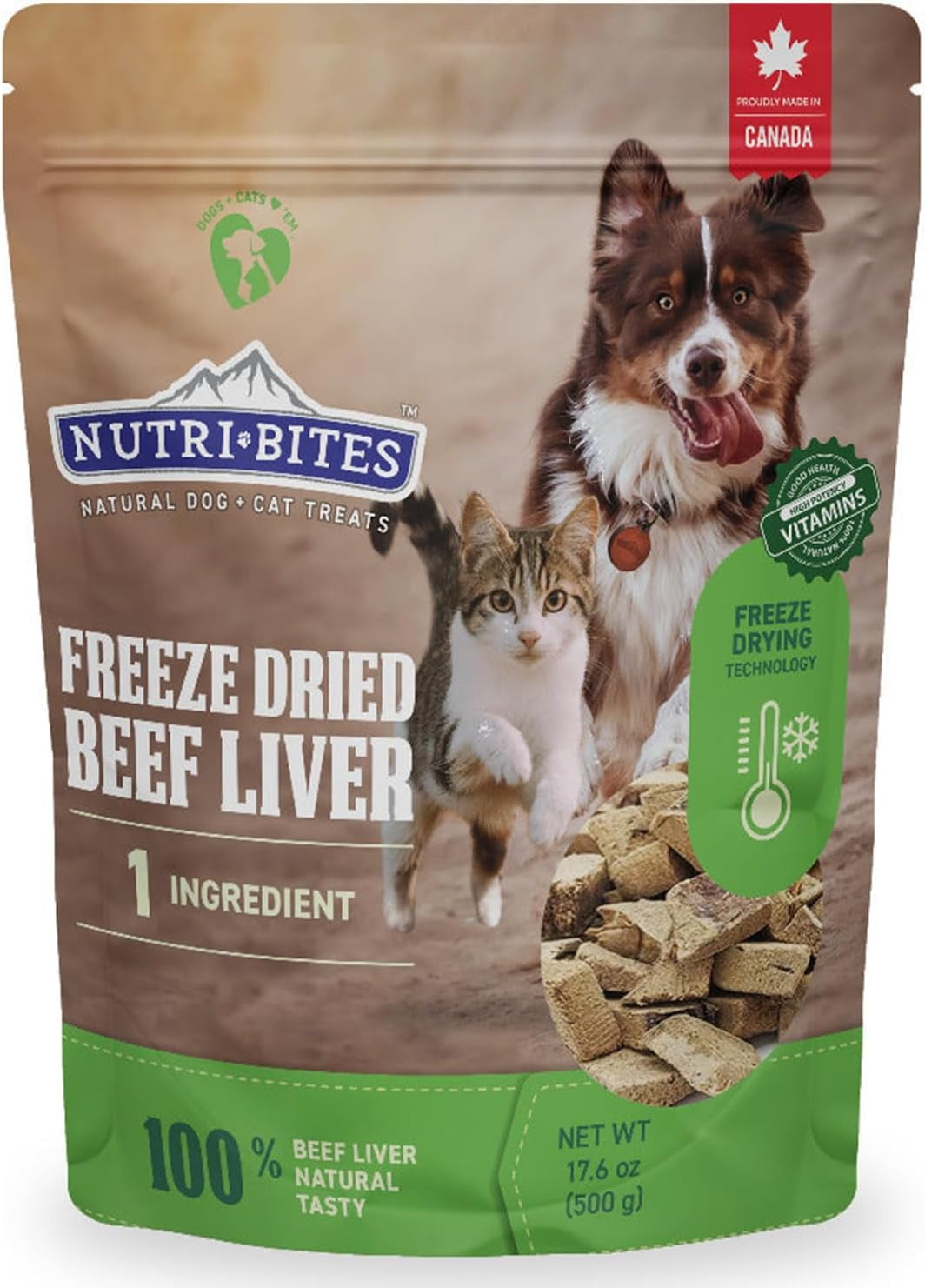 Nutri Bites Freeze Dried Beef Liver Dog & Cat Treats | Healthy Pet ...