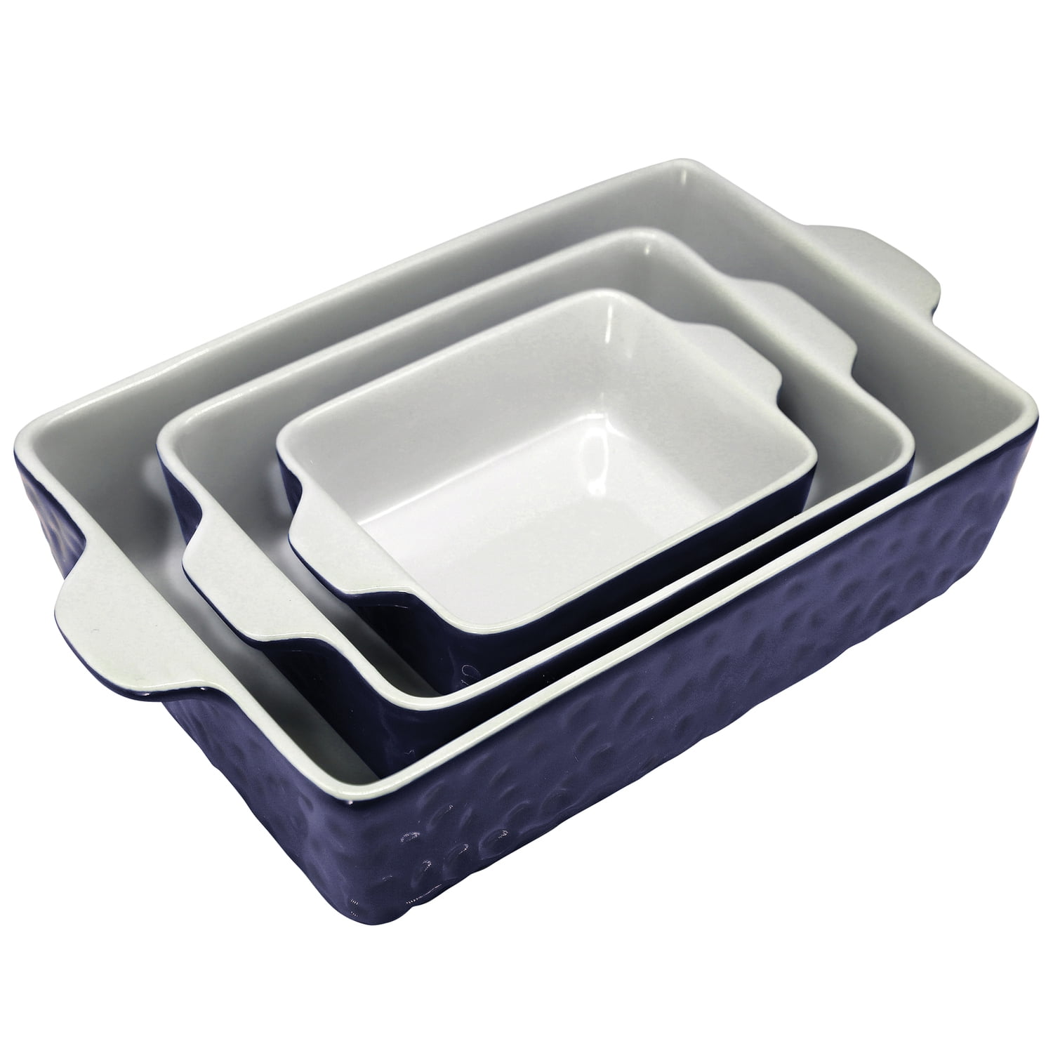 Nutri Chef 3-Piece Nonstick Ceramic Bakeware PFOA PFOS PTFE Tray Set W ...