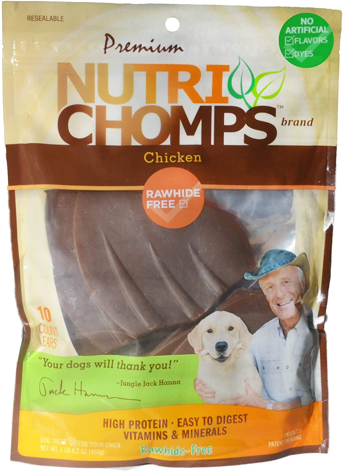 Nutri Chomps Pig Ear Shaped Dog Treat Chicken Flavor - Walmart.com
