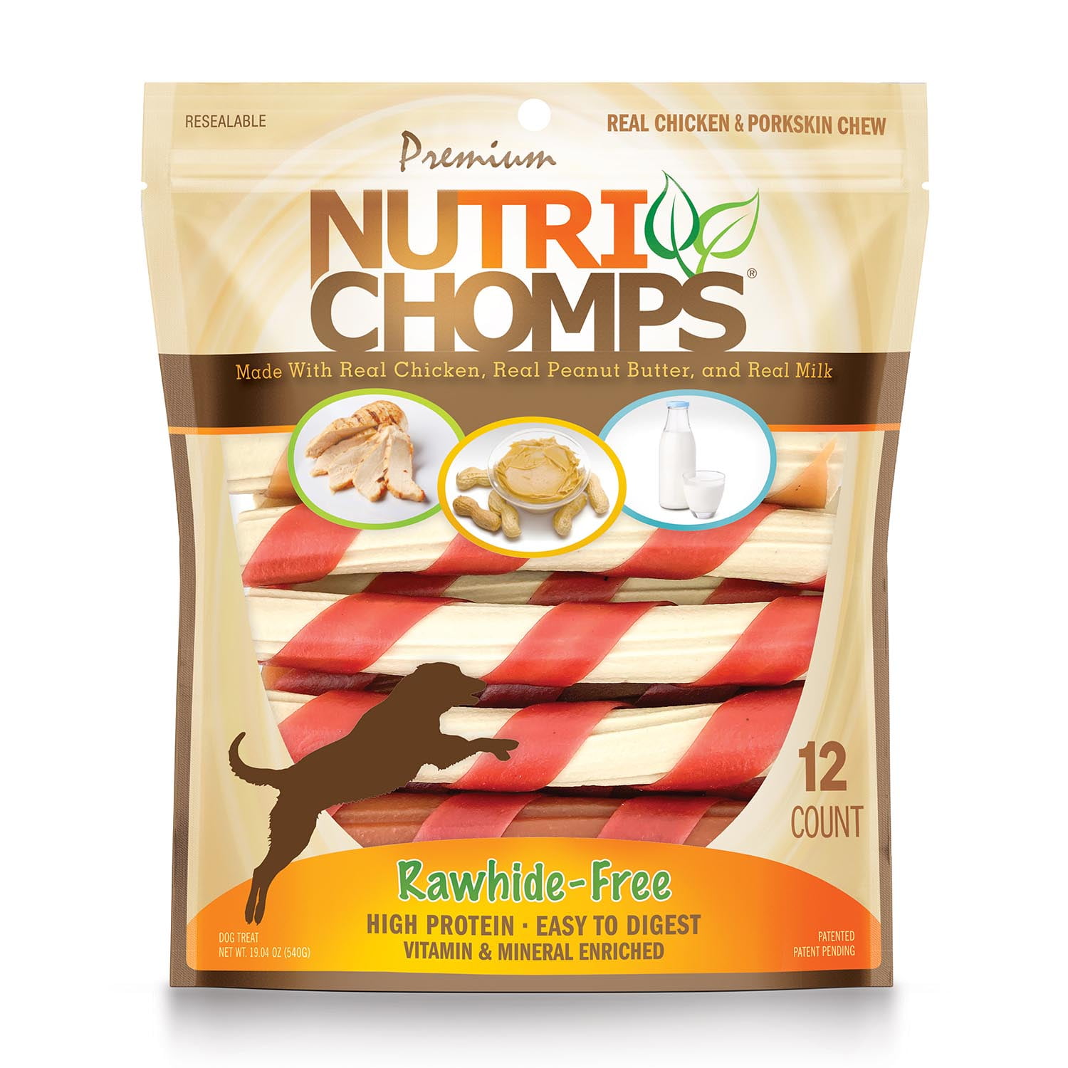 NutriChomps 12CT 6" Assorted Flavor Wrapped Twist - Walmart.com