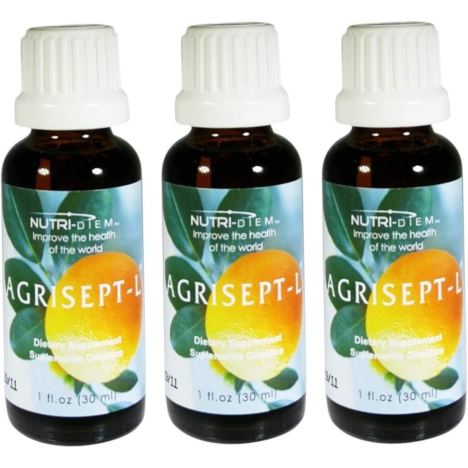 Nutri-Diem Agrisept - L Antioxidant 30ml (1 oz) 3 Bottles - Walmart.com
