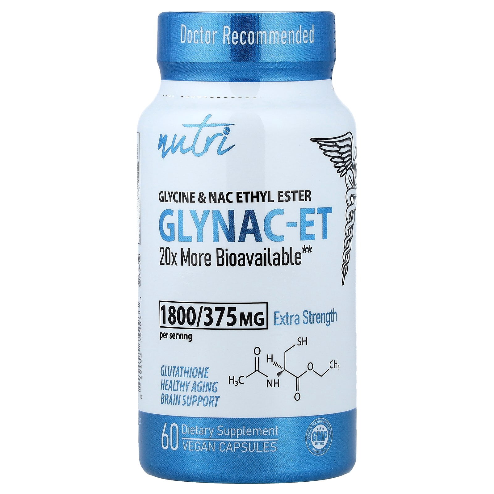 Nutri GlyNACET EXTRA Strength (Glycine w/ NAC Ethyl Ester, molybdenum ...