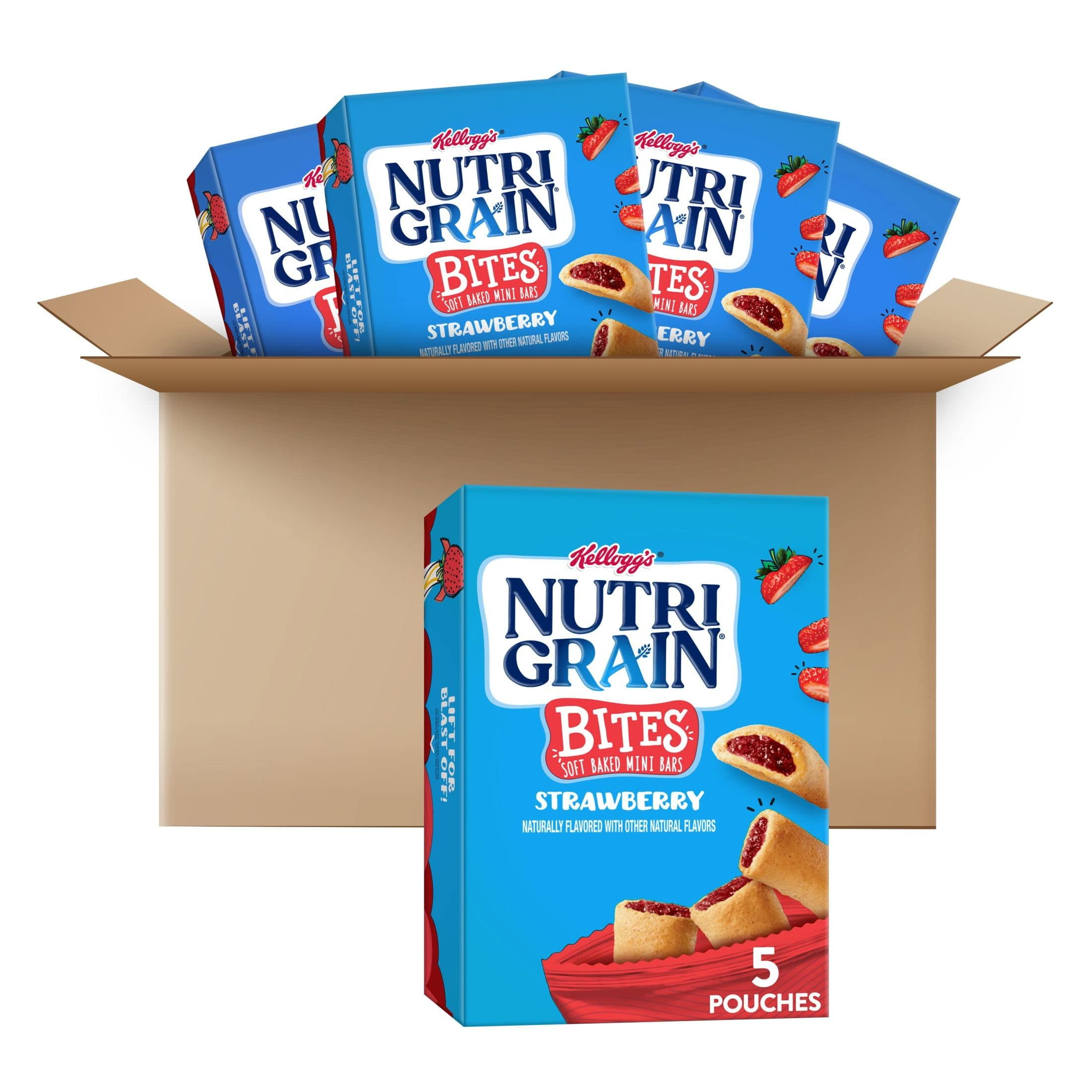Nutri-Grain Bites Mini Breakfast CI30 Bars, Made with Whole Grains ...