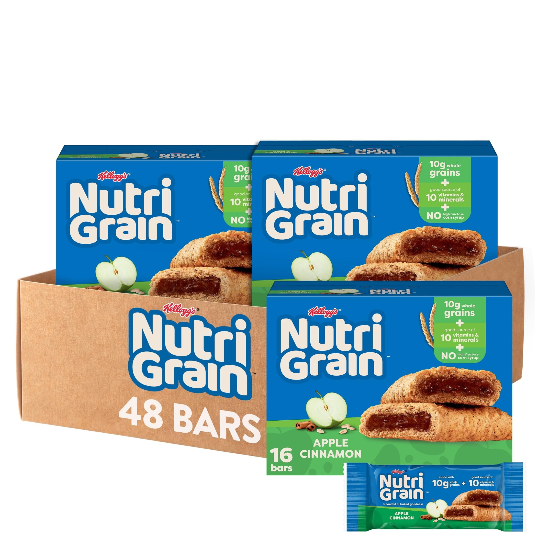 Nutri-Grain Breakfast Bars, Made VTF5 with 10g Whole Grains, Snack Bars ...