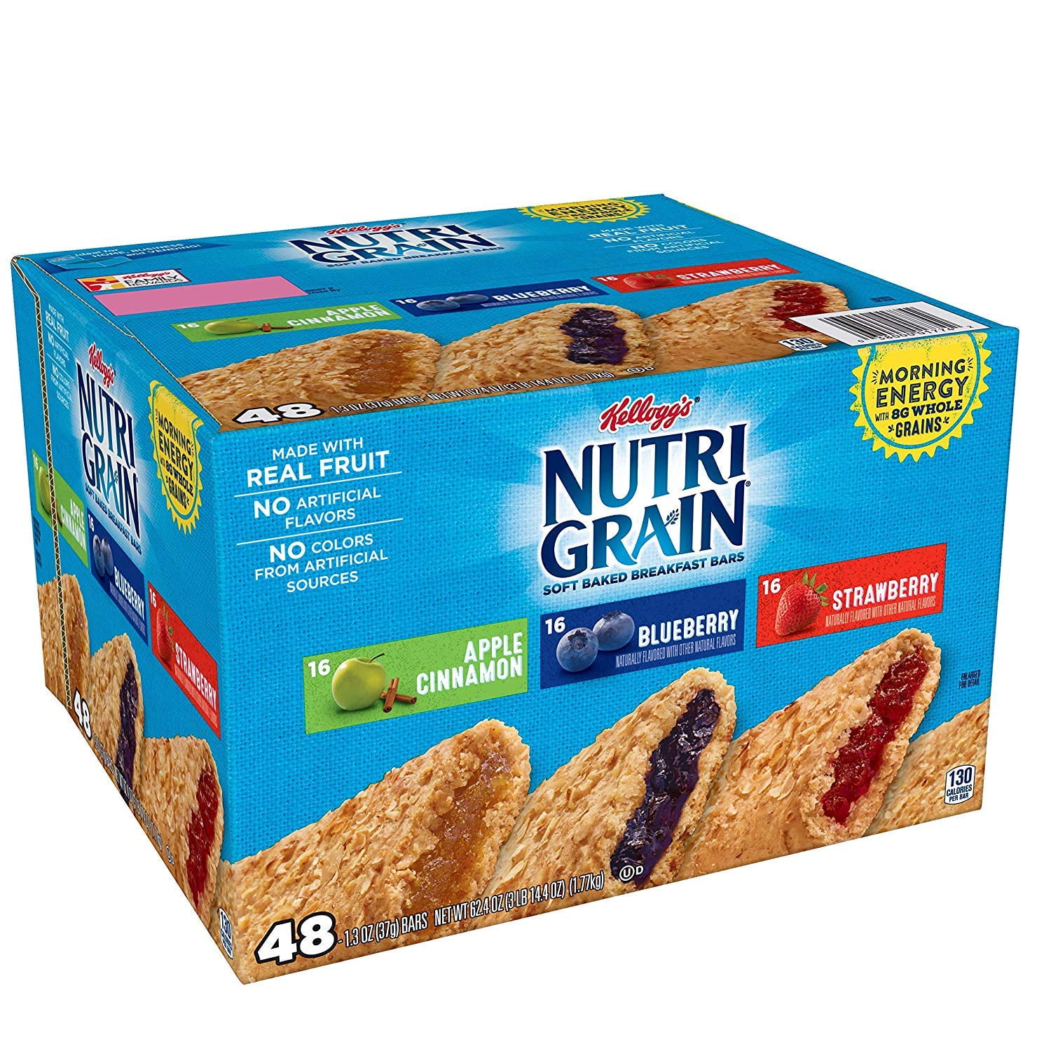 Nutri-Grain-Kellogg's Breakfast Cereal Bars, Chewy Variety Pack, Bulk ...