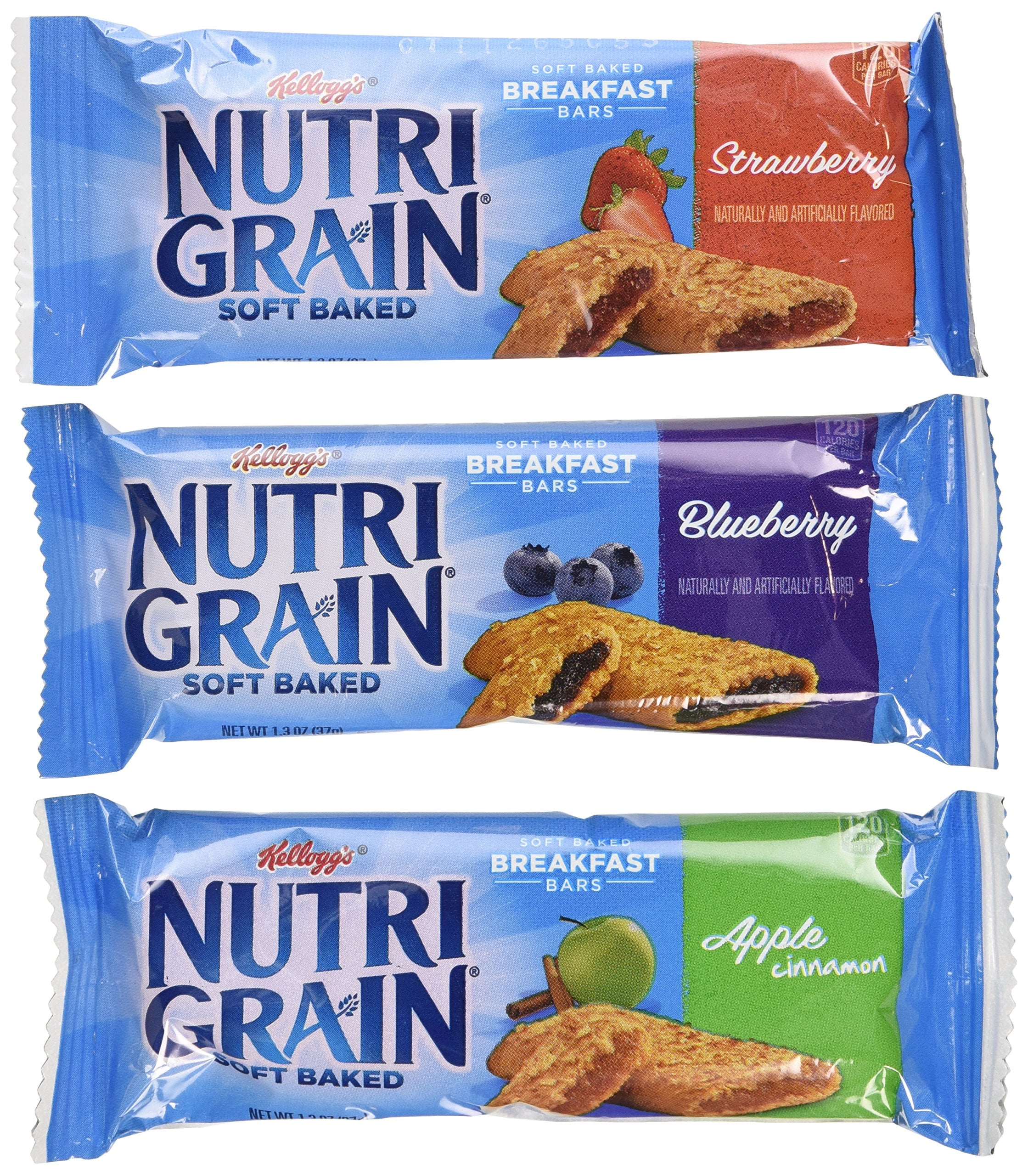 Nutri-Grain-Kellogg's TMH1 Cereal Bars Variety Pack, 1.3 oz, 48-Count ...