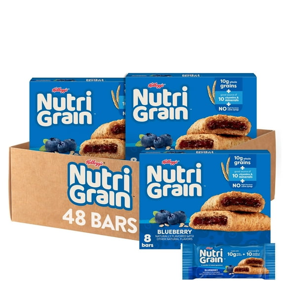 Nutri-Grain Soft Baked Breakfast Bars, MDA05 Kids Snacks, Whole Grain ...