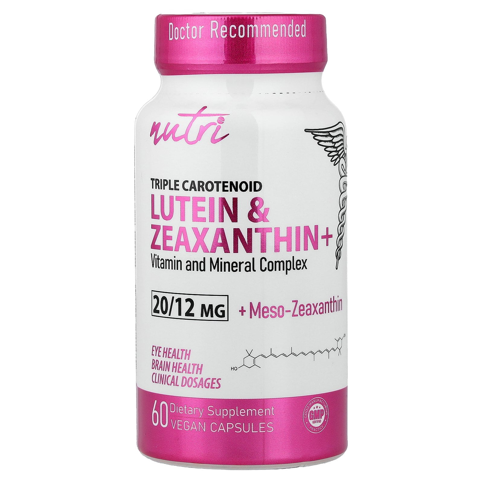 Nutri Lutein & Zeaxanthin+, 60 Vegan Capsules - Walmart.com