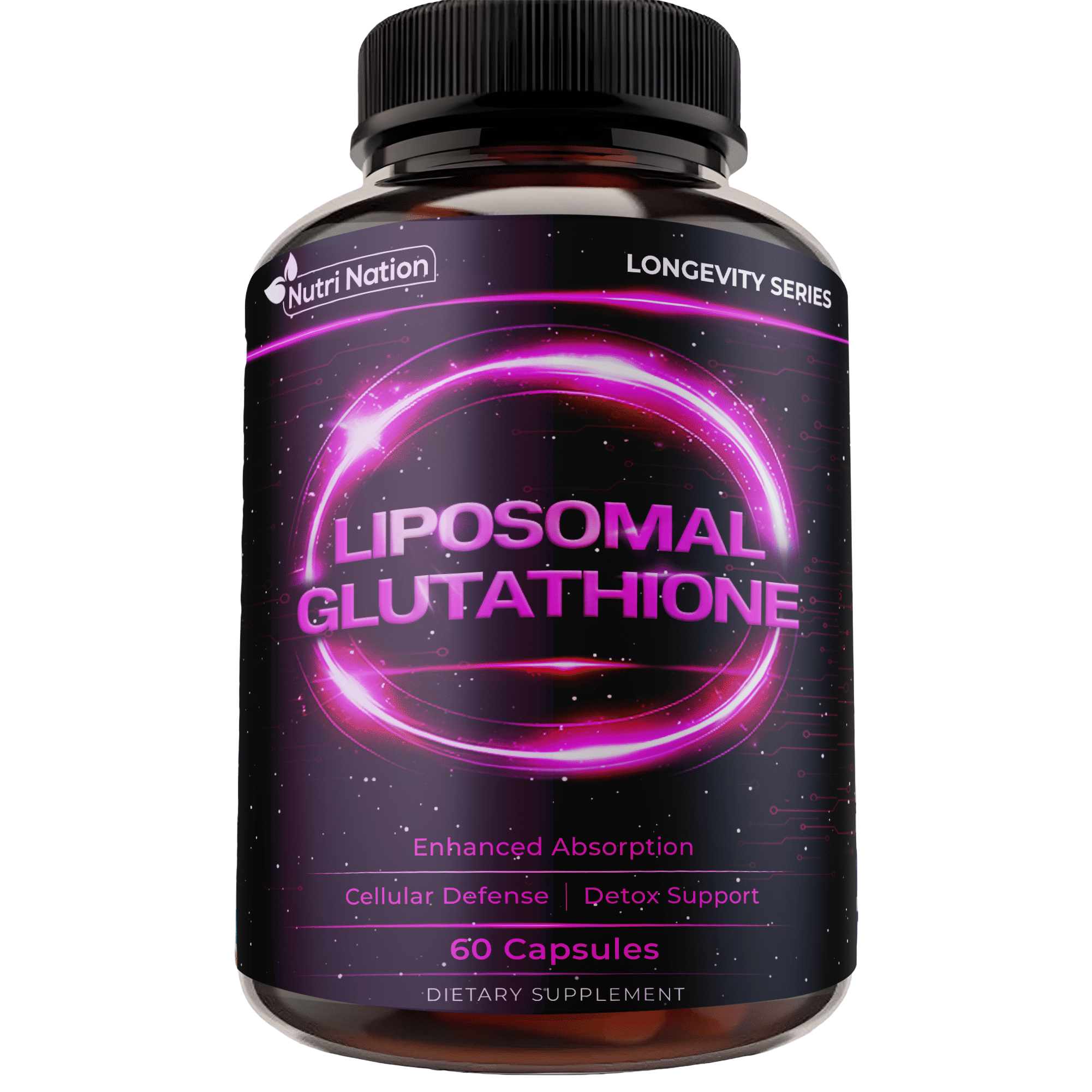 Nutri Nation Liposomal Glutathione Supplement Capsules 500mg, Enhanced ...