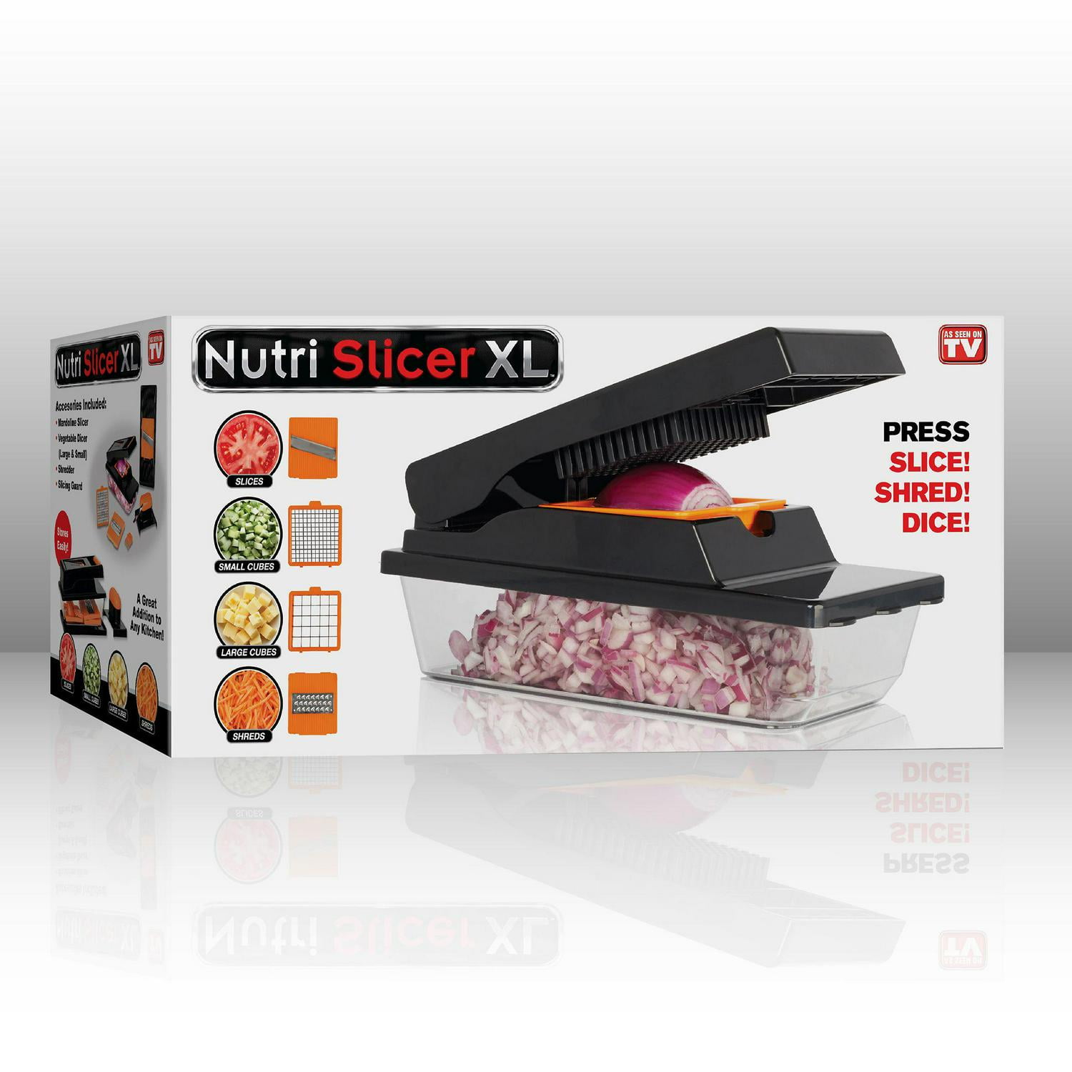 Nutri Slicer XL - Food Dicer, Shredder, Chopper, with Interchangeable ...