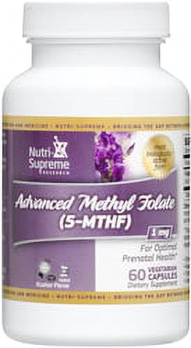 Nutri-Supreme Research Kosher Advanced Methyl Folate (5-MTHF) 1 Mg - 60 ...