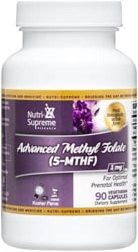 Nutri-Supreme Research Kosher Advanced Methyl Folate (5-MTHF) 1 Mg - 90 ...