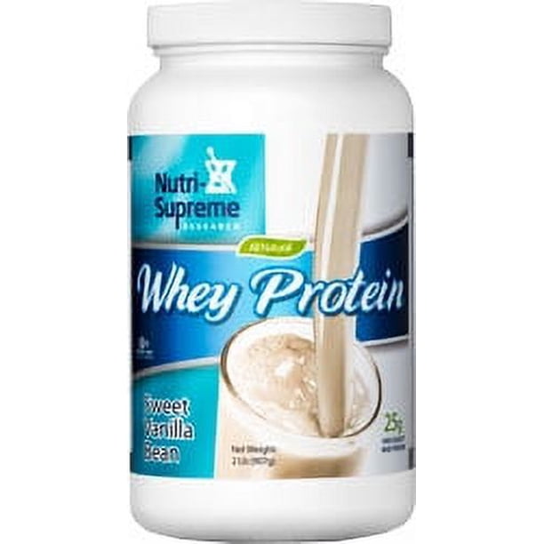 Nutri Supreme Whey Protein Powder Sweet Vanilla Bean 25 g - 2 LB ...