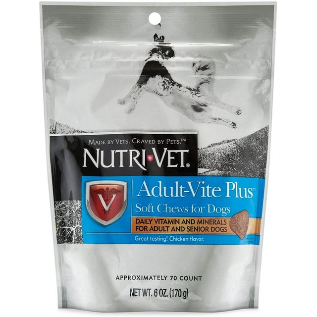 Nutri-Vet Adult-Vite Plus Soft Chew Vitamins for Adult & Senior Dogs ...