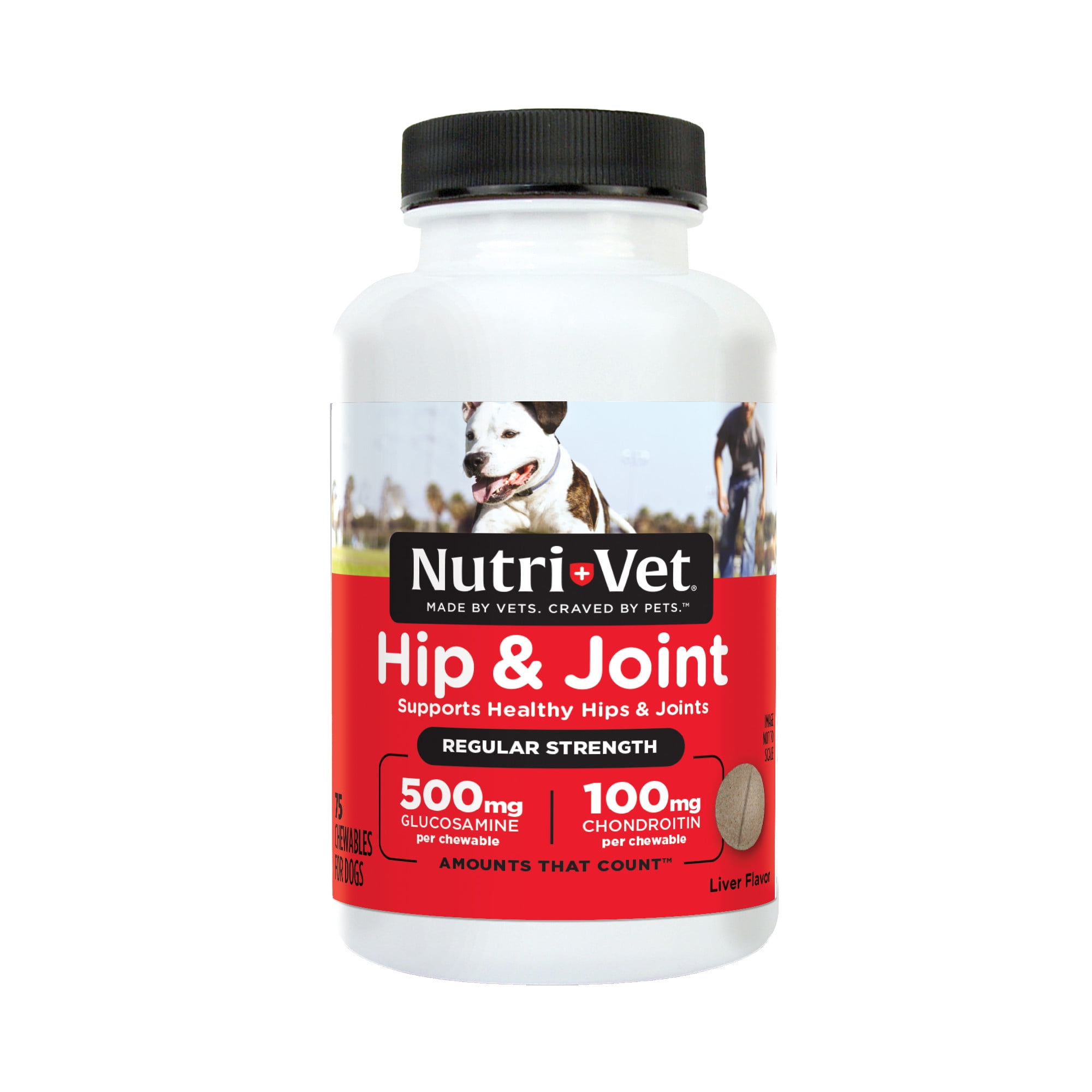 Nutri-Vet Hip and Joint Care Chewables for Dogs, Regular Strength, 75 ...