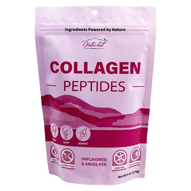 Nutri-hut Collagen Peptides Supplement Powder, Unflavored, 6 oz ...