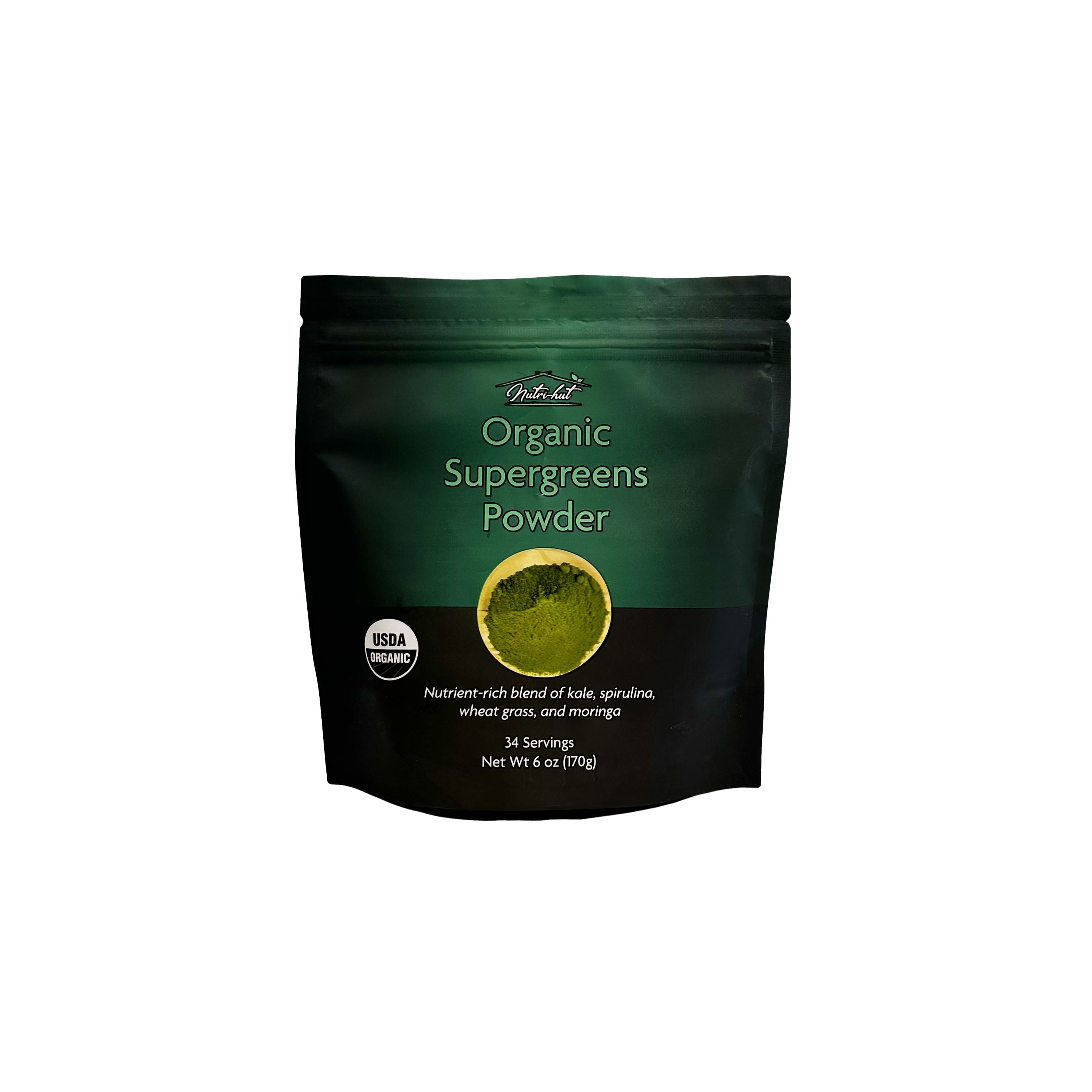 Nutri-hut Supergreens Superfood powder, 34 servings - Walmart.com