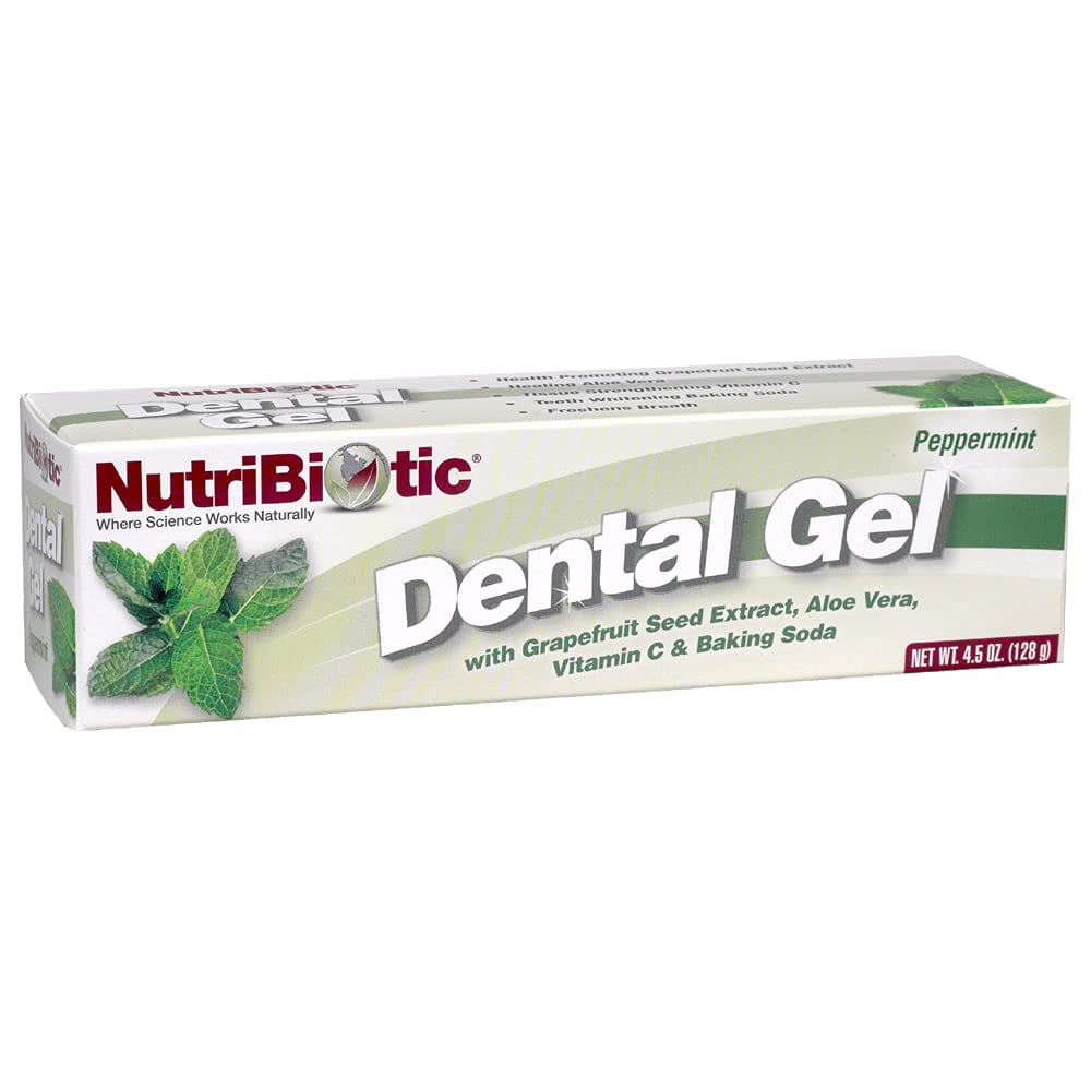 NutriBiotic - Dental Gel, STF9 Golden Peppermint, 4.5 Oz | with GSE ...