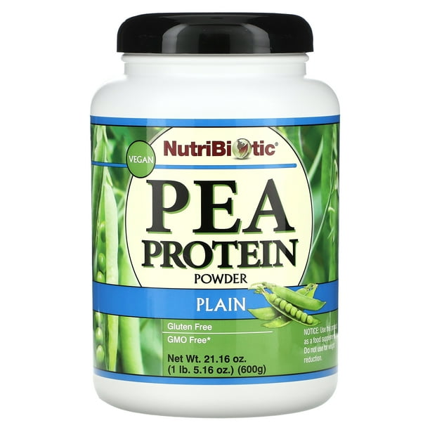 NutriBiotic Pea Protein Powder, Plain, 21.16 oz (600 g) - Walmart ...
