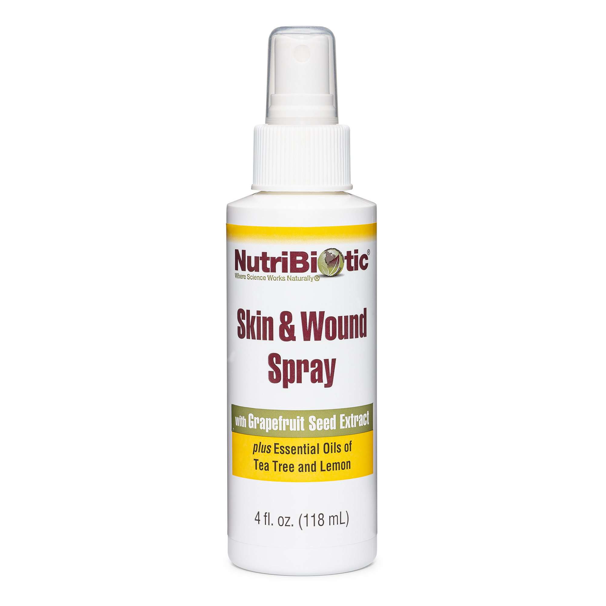 NutriBiotic Skin & Wound Spray with GSE, Plus Tea Tree & Lemon ...