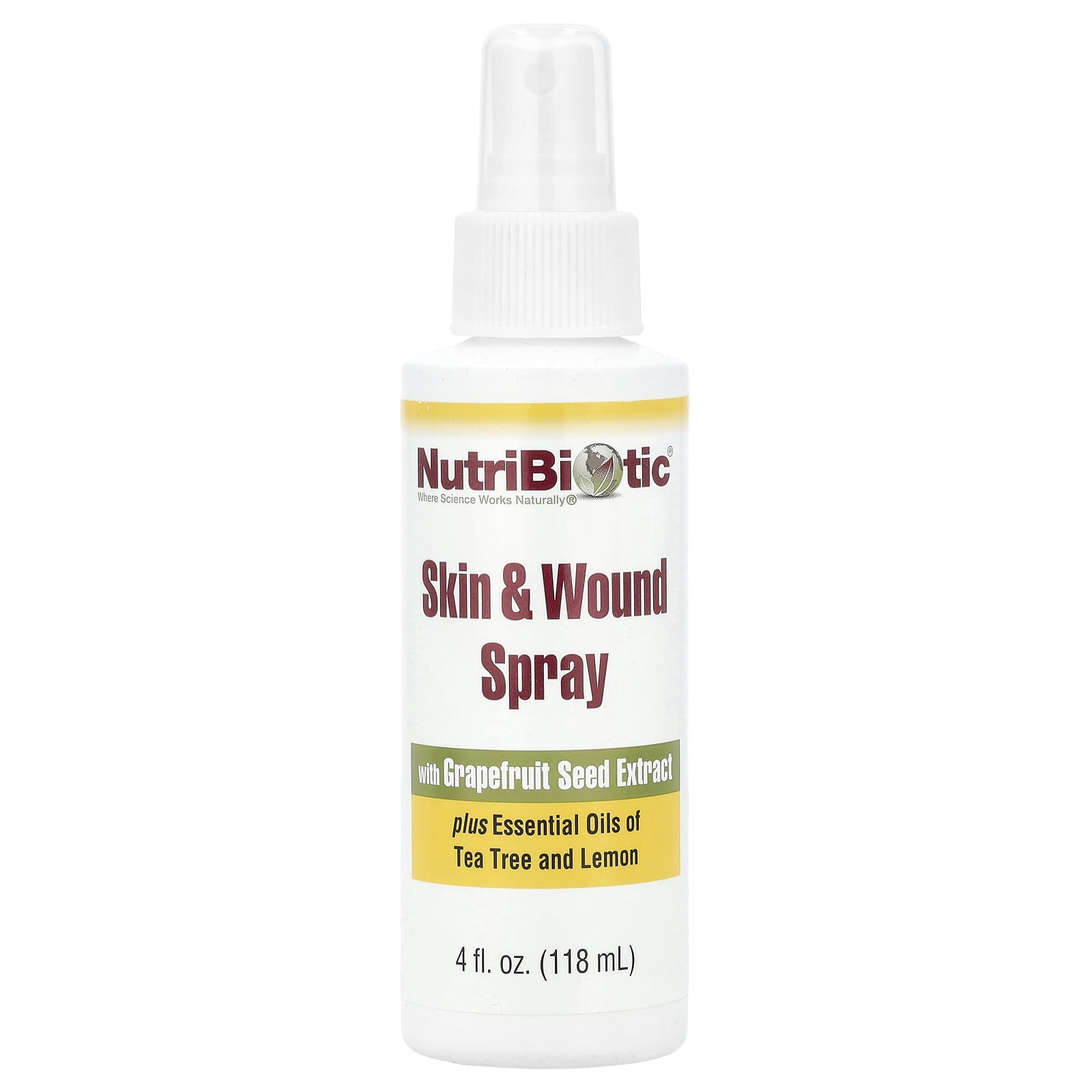 NutriBiotic Skin & Wound Spray with GSE, Plus Tea Tree & Lemon ...