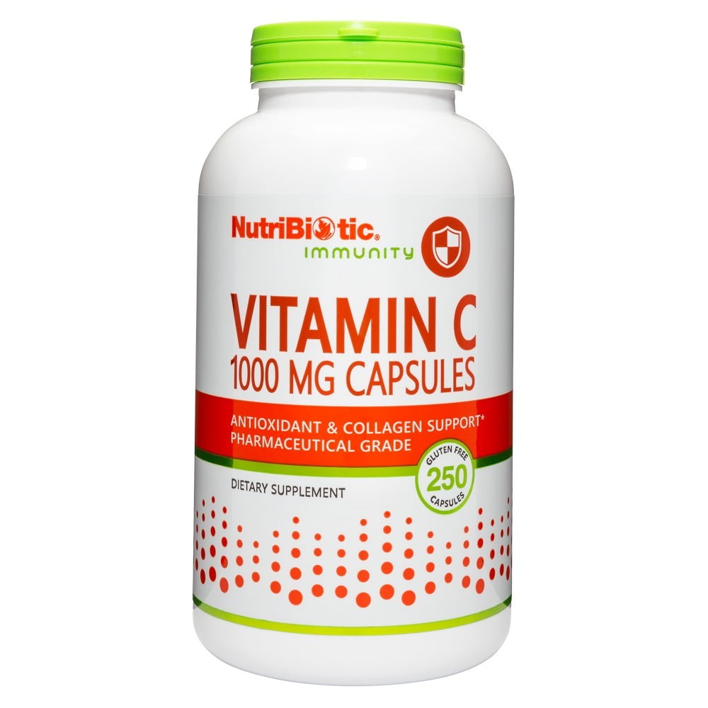 NutriBiotic Vitamin C 1000 Mg Capsules, 250 Count - Walmart.com