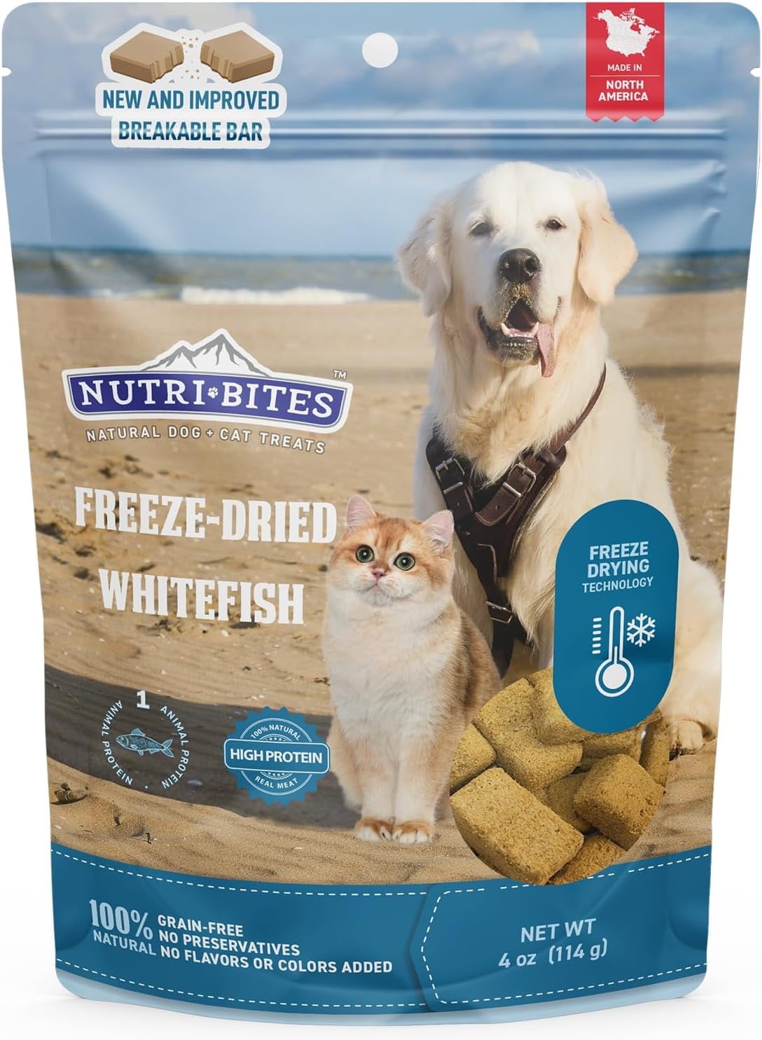 NutriBites Freeze-Dried Whitefish Dog & Cat Treats 4oz - Healthy Pet ...