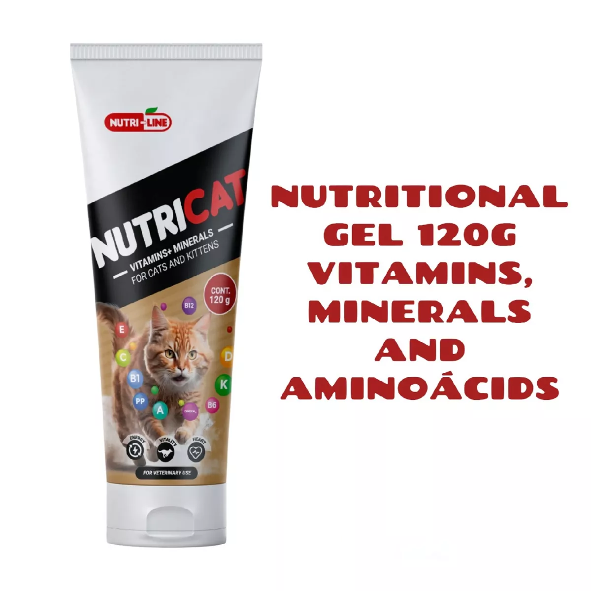 NutriCat Vitamins and Minerals Nutritional Gel for Cats 120g (Nutri-Cal ...