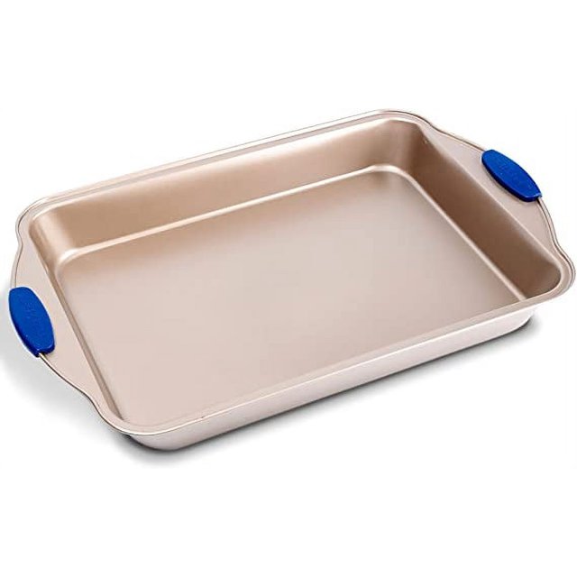 NutriChef 11” Non-Stick Loaf Baking Pan, Deluxe Blue Carbon Steel Pan ...