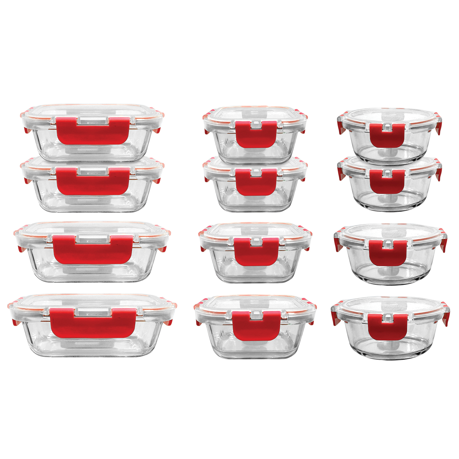 Anchor Hocking 14-Piece Clear Glass Round Food Storage Value Pack with ...