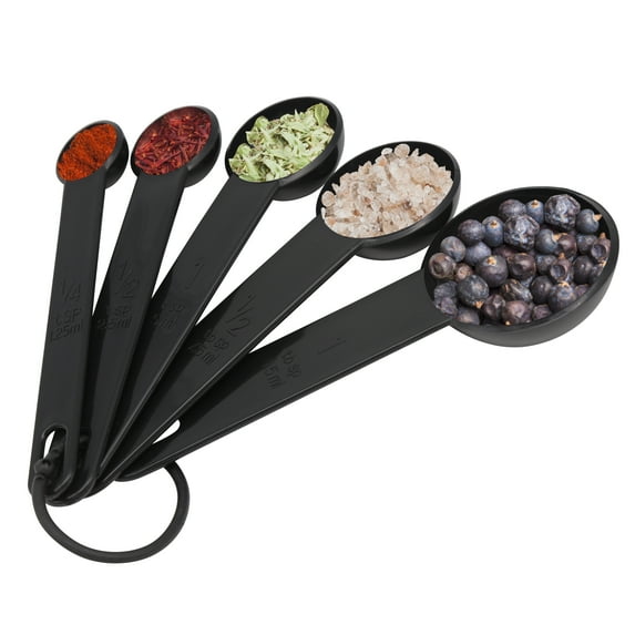 NutriChef 5-Piece Plastic Measuring Spoons Set - US & Metric ...