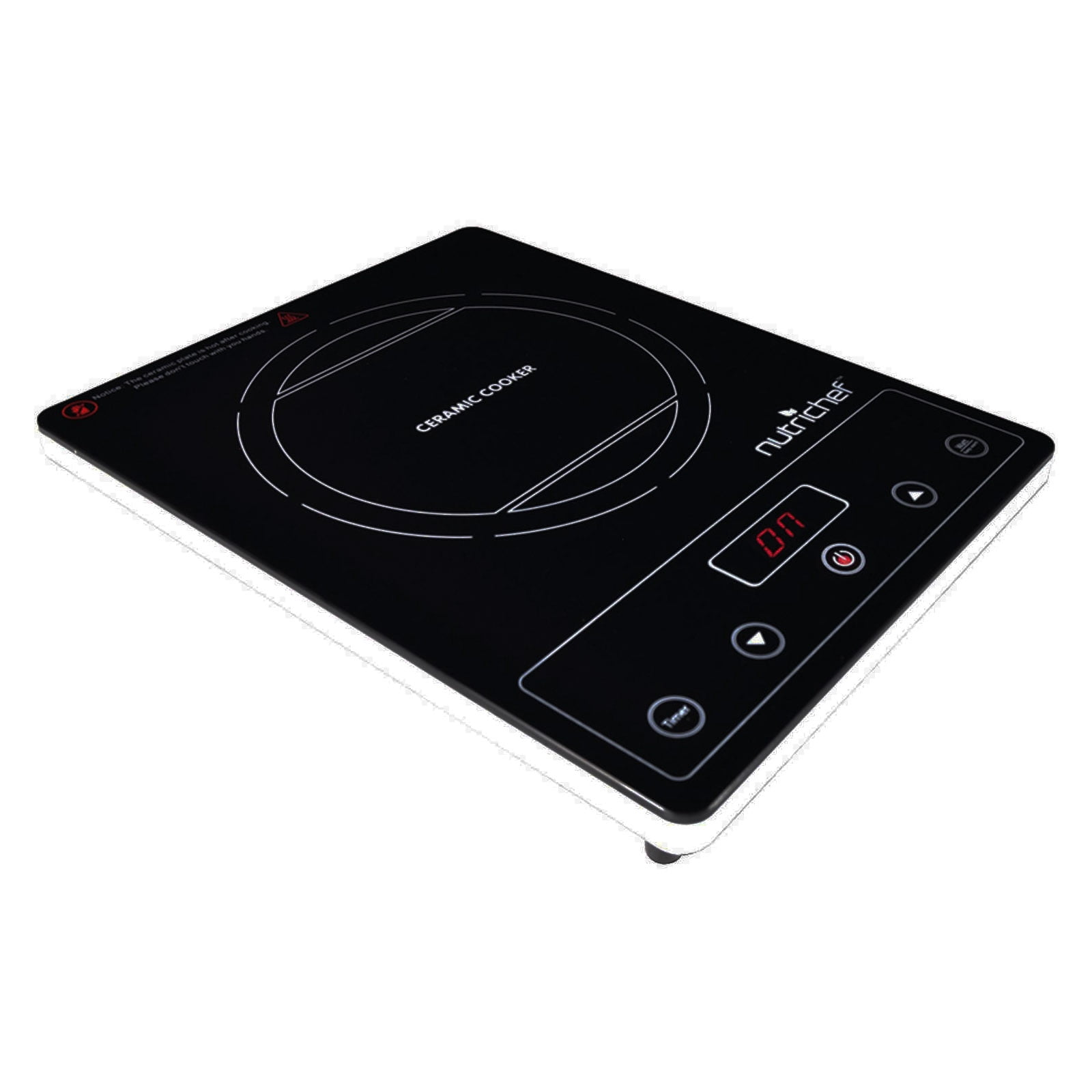 NutriChef Ceramic Cooktop, Electric Countertop Glass Burner Cooker ...