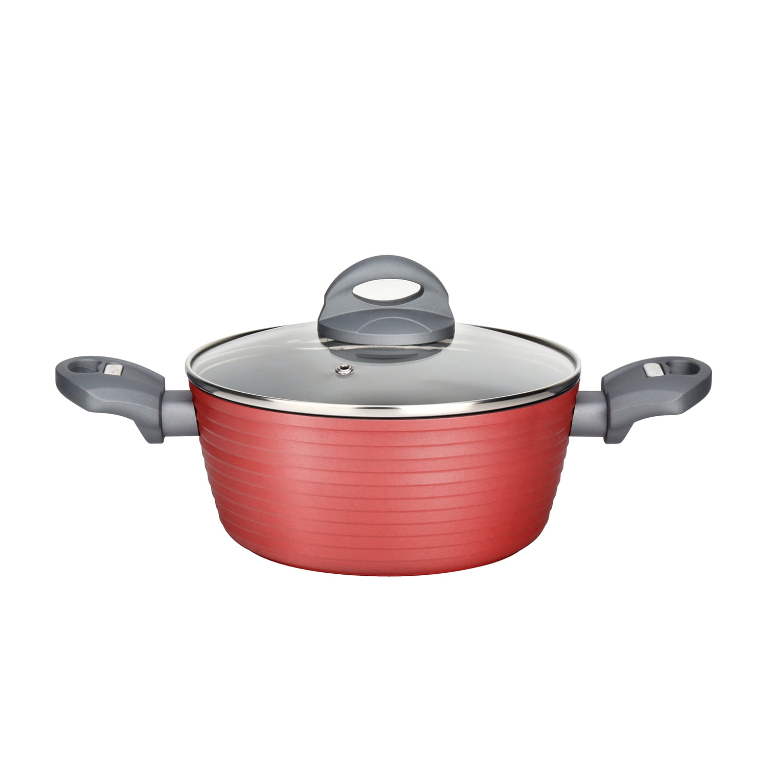 NutriChef Cooking Pot with Lid - Non-Stick Stylish Kitchen Cookware ...