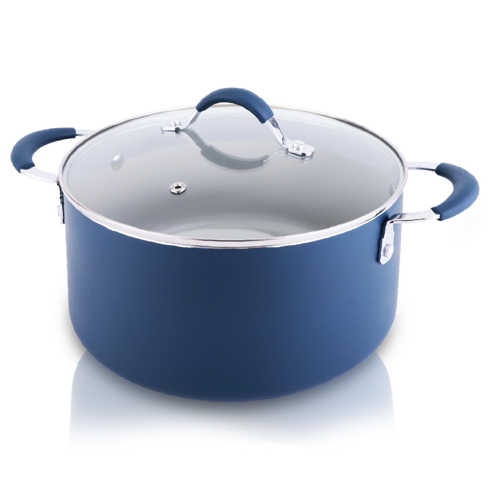 NutriChef Dutch Oven Pot with Lid - Non-Stick Kitchen Pasta Pot with ...
