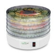 NutriChef Electric Countertop Food Dehydrator, Food Preserver - White ...