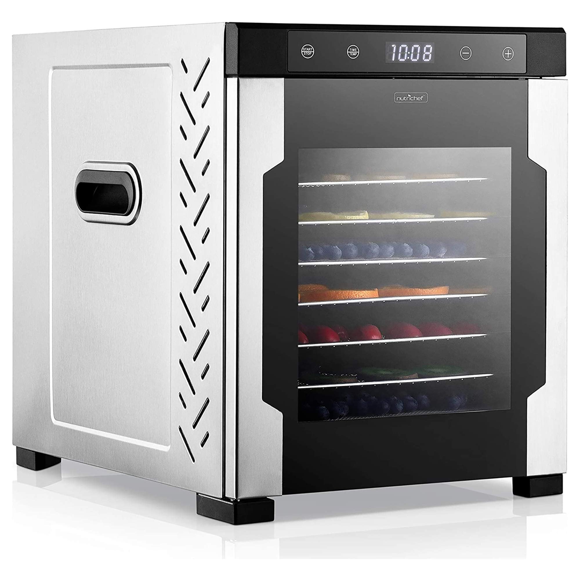 NutriChef Electric Countertop Food Dehydrator Machine - 900-Watt ...