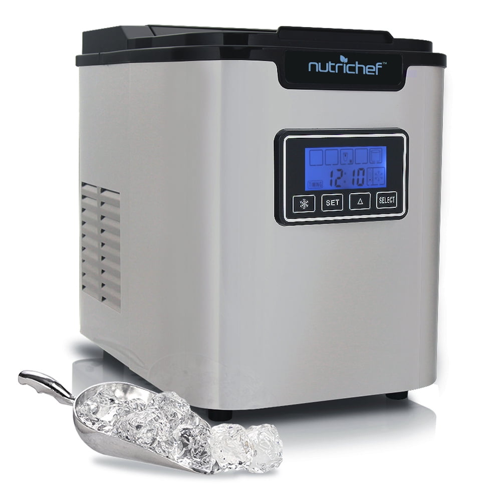 NutriChef PICEM62 - Countertop Ice Maker - Portable Kitchen Ice Cube ...