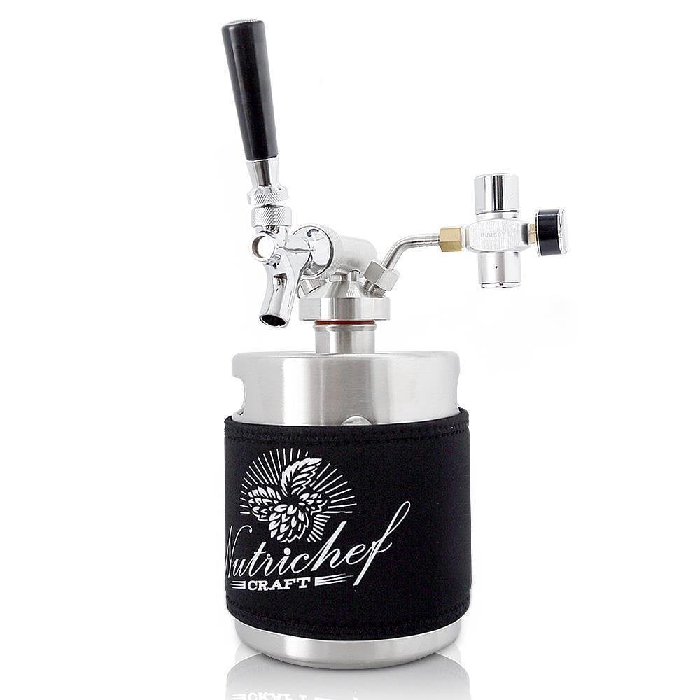 NutriChef Growler Tap System - Stainless Steel Mini Keg Dispenser ...