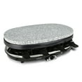 NutriChef Raclette Grill, Two-Tier Party Cooktop, Stone Plate and Metal ...